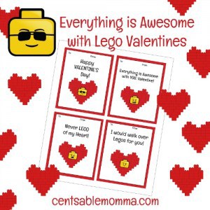 FREE Printable LEGO Valentine's Day Cards - Centsable Momma