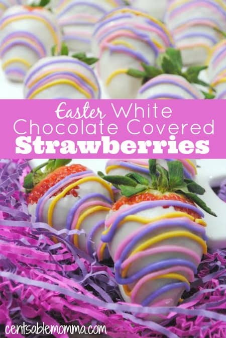 Easter White Chocolate Covered Strawberries Recipe - Centsable Momma