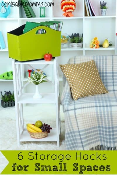 6 Storage Hacks for Small Spaces - Centsable Momma