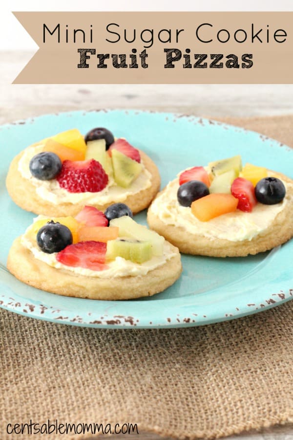 Mini Sugar Cookie Fruit Pizzas Recipe - Centsable Momma