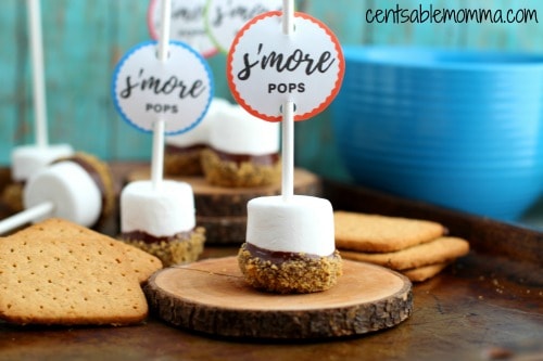S'more Pops Recipe {includes FREE Printable Tags} - Centsable Momma