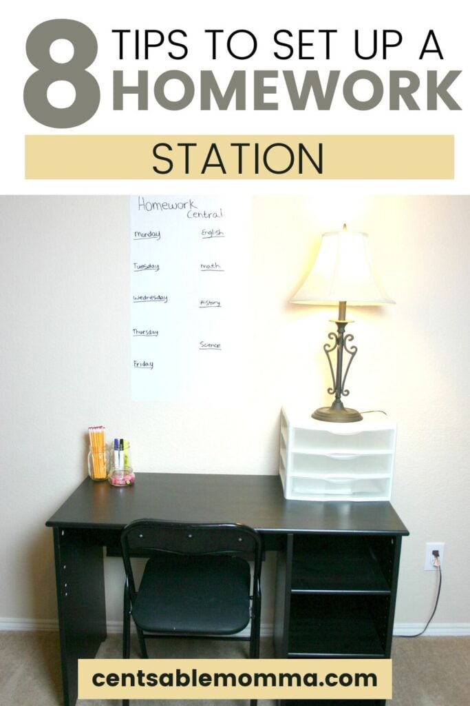 Tips for Setting Up a Homework Station - Centsable Momma