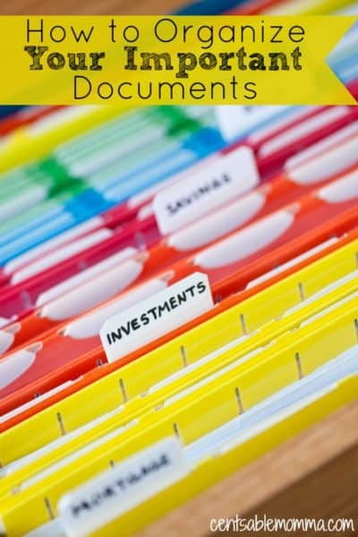 How to Organize Your Important Documents - Centsable Momma