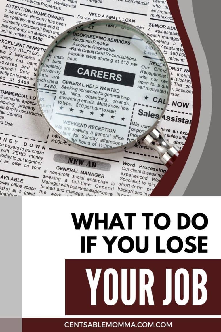 What to Do if You Lose Your Job - Centsable Momma