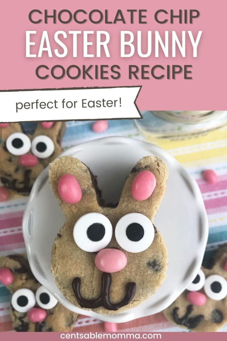 Chocolate Chip Easter Bunny Cookie Recipe - Centsable Momma